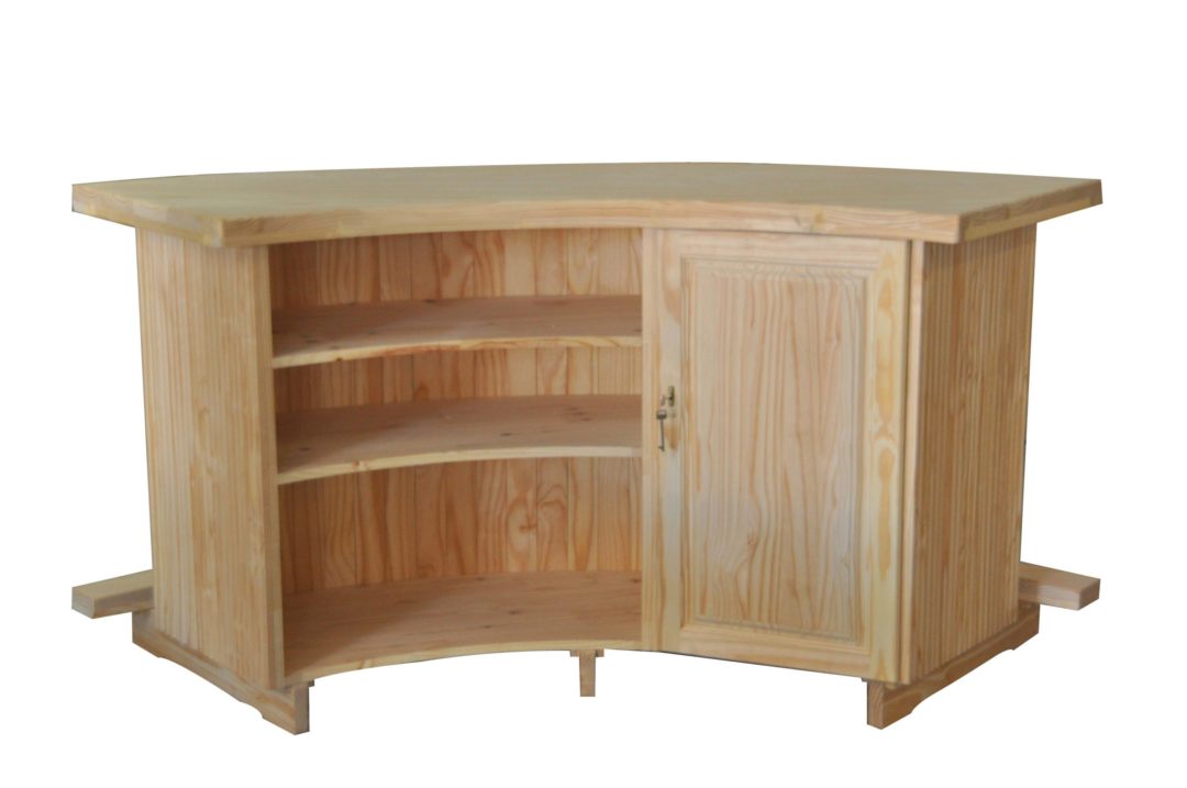 Curved Slatted Bar - 200 - Mistry's Pine Furniture